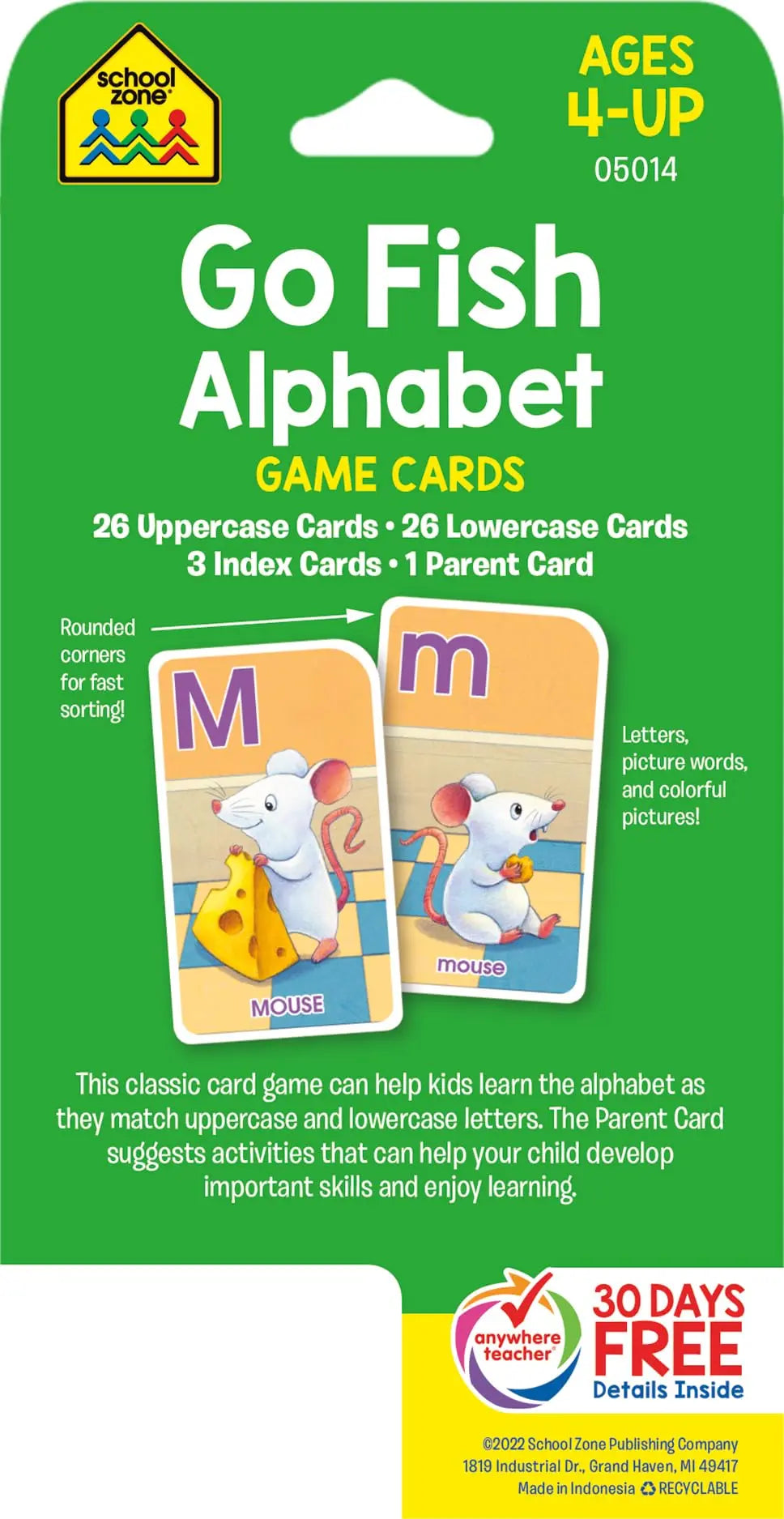 School Zone - Go Fish Alphabet Game Cards – Da Vinci School Supplies