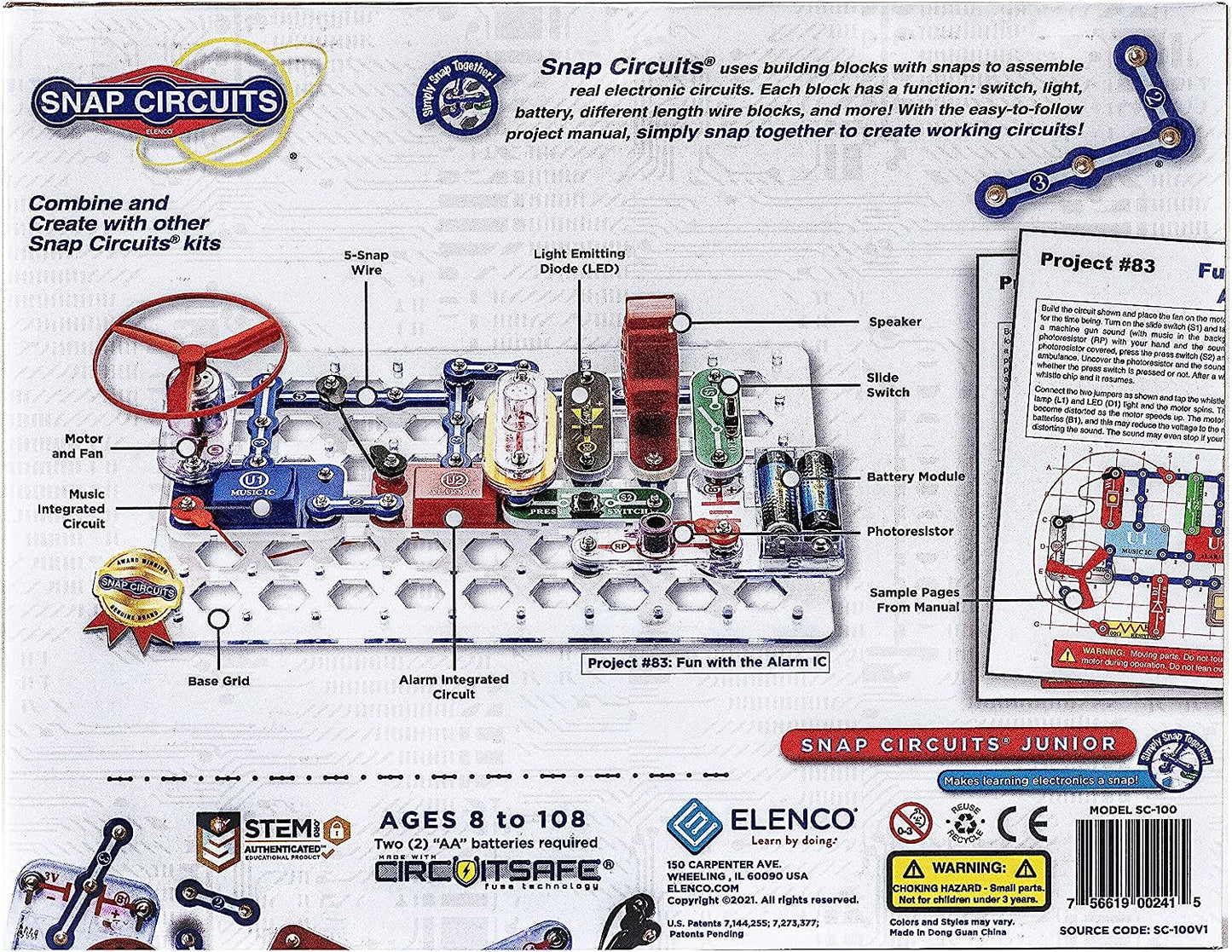 Snap Circuits Jr. SC-100 Electronics Exploration Kit – Da Vinci School ... Snap Circuits Jr. SC-100 Electronics Exploration Kit – Da Vinci School ...